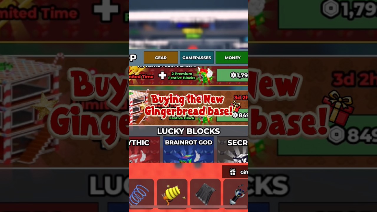 Buying new Gingerbread base! #sab #roblox #robux #subscribe # ...