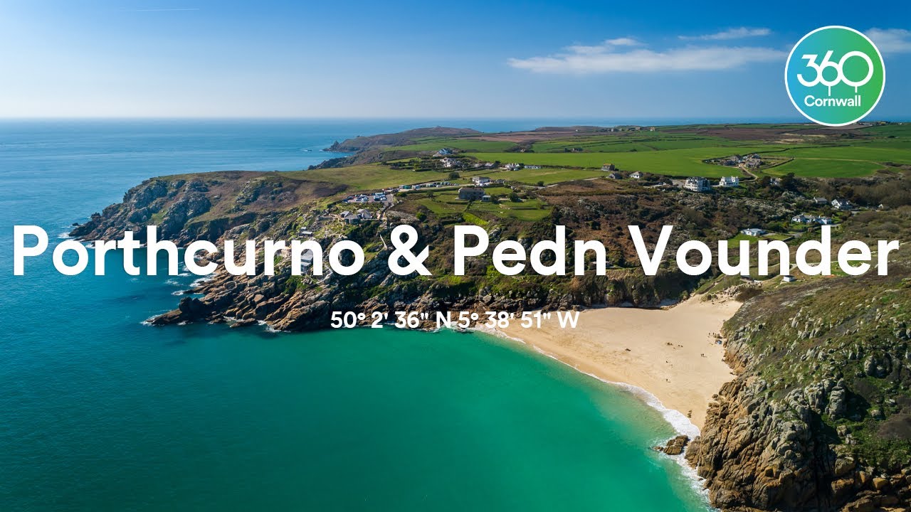 360 Cornwall | Porthcurno & Pedn Vounder - YouTube