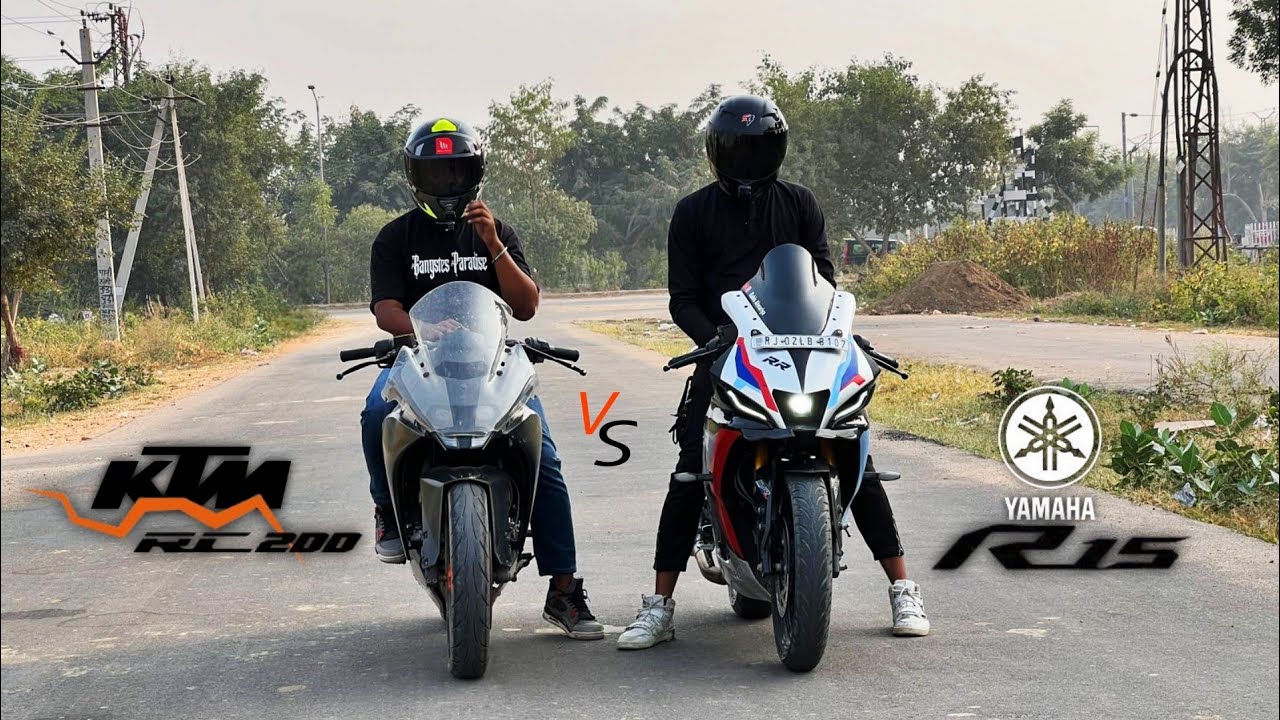 RC200 bs4 vs R15 v4 dragrace 🚀 ll rc200 vs R15 #dragrace #rc200 #rs200 ...