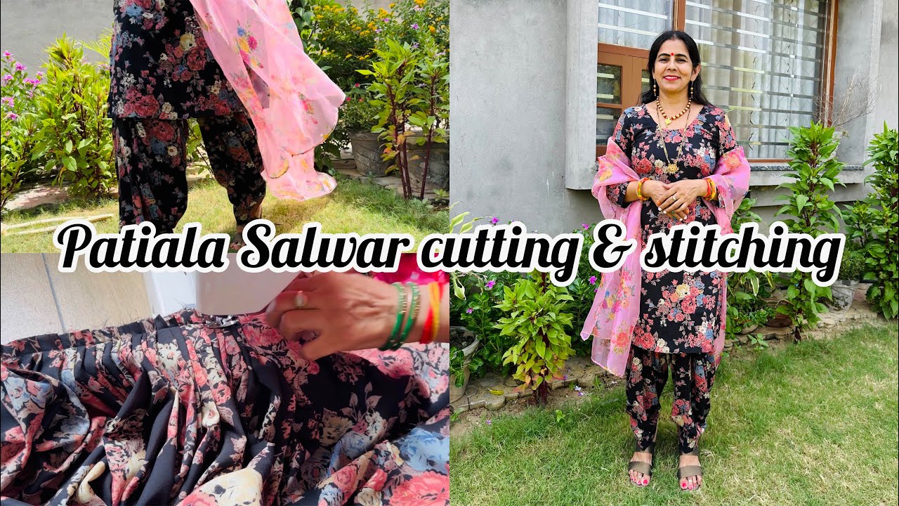 Patiala Salwar cutting & stitching 🪡🧵 | 3 meter | Step by step | Easy ...