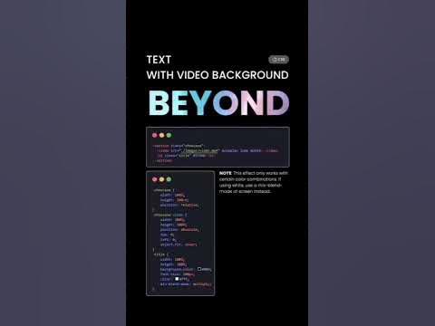 Design A text with video background Using CSS For Beginners #shorts #shortvideo #css - YouTube