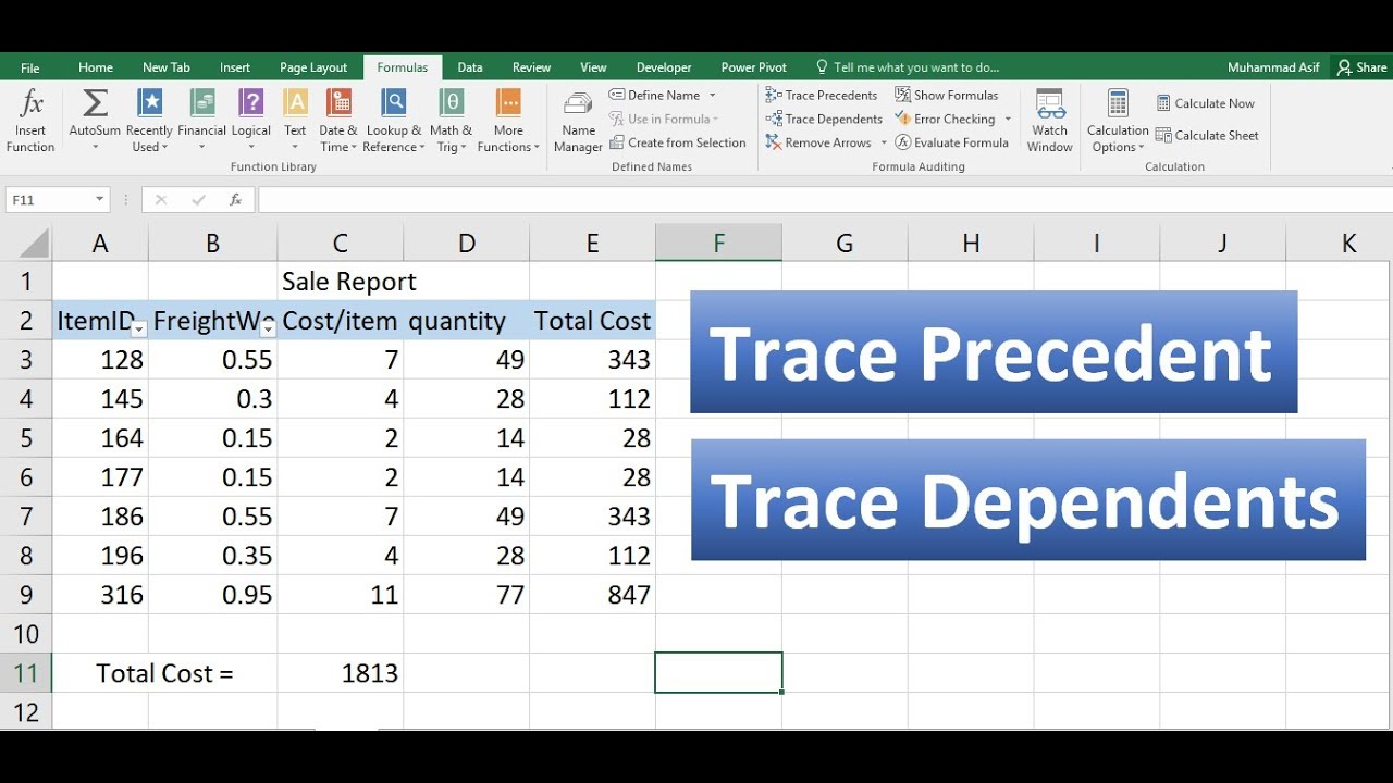Trace Precedents And Trace Dependents In MS Excel Microsoft Excel Trace Precedents And Trace Dependents In MS Excel Microsoft Excel