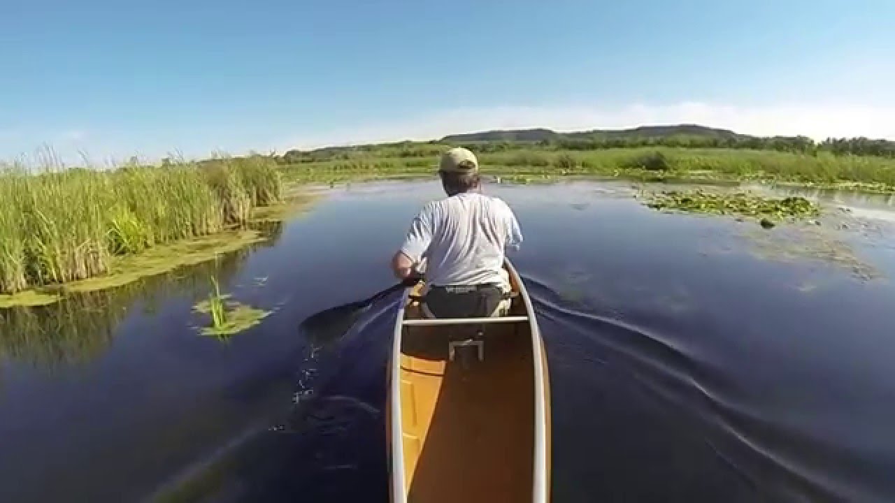 Wenonah Prism solo canoe ride - YouTube