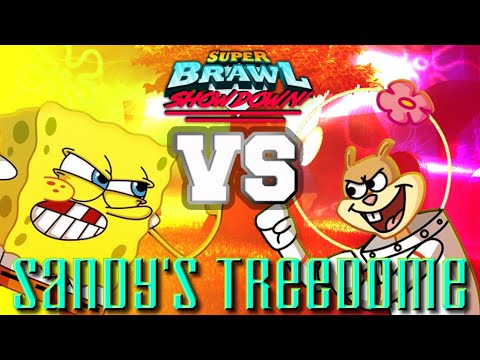 SpongeBob SquarePants vs Sandy Cheeks II | Super Brawl Showdown v0.3.1a Full Match Gameplay ...