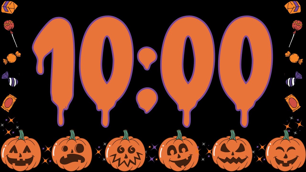 10 Minute Fun Halloween Jack-o'-lantern and Candy Timer (No Music ...