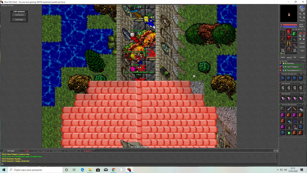 Tibia 7.4 Quest Lv 125+ juggernaut - hellhound (tibia-old.com) - YouTube