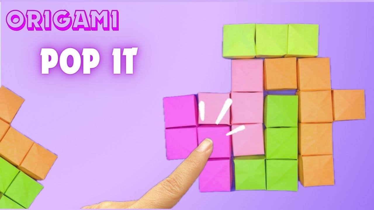 Origami Paper Pop It Tetris | DIY How To Make Viral TikTok Fidget Toy ...