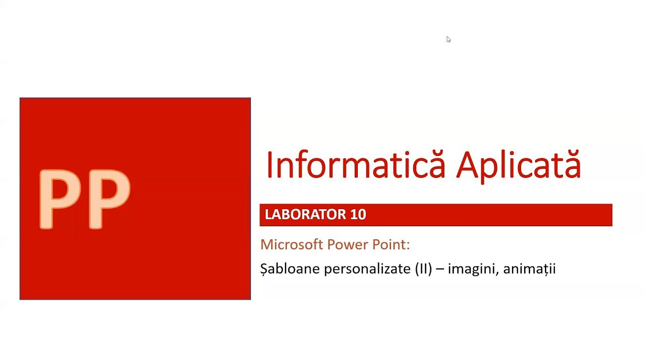 Informatica Aplicata - Laborator 10 - Power Point - Sabloane ...