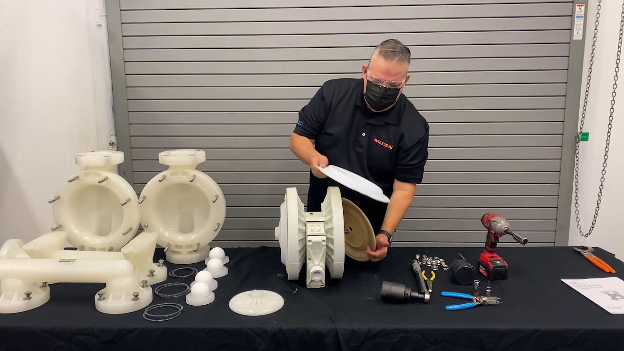 How to Disassemble a 2 in. Bolted Plastic AODD Pump - YouTube