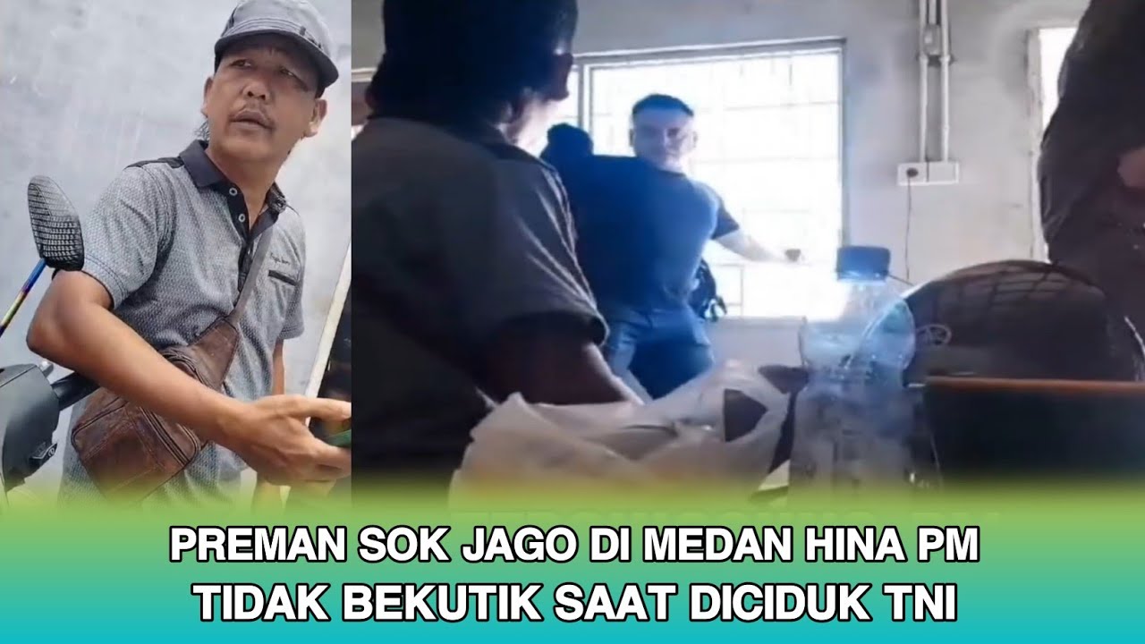 Viral Preman Di Medan Hina PM, Minta Maaf Usai Didatangi TNI - YouTube