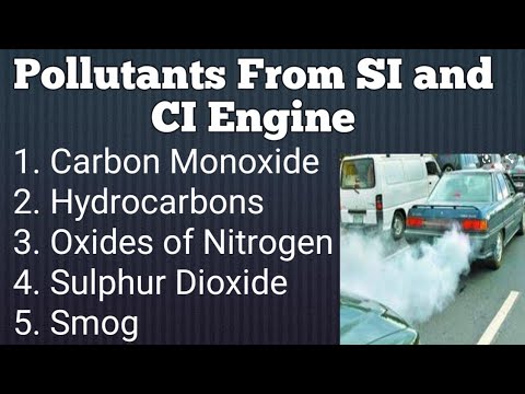 Pollutants from SI & CI engine|I C Engine|Emissions from SI and CI ...