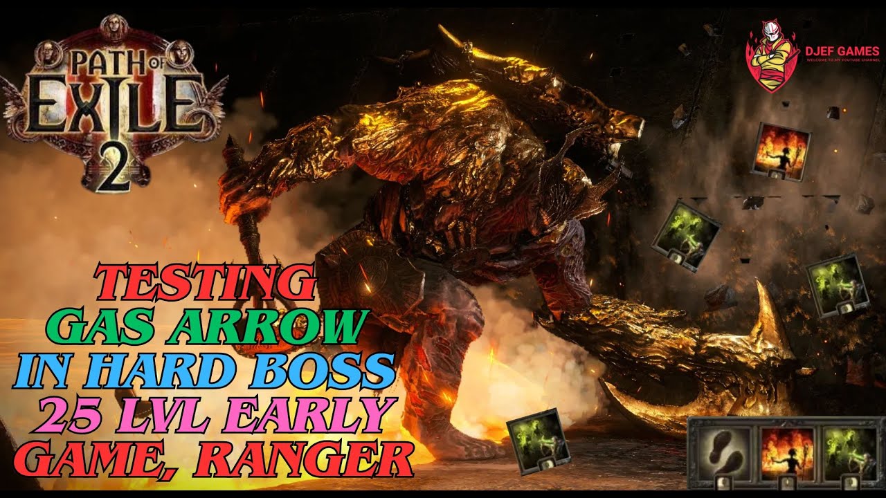 Path Of Exile 2 - Testing Gas Arrow in Hard Boss, 25 lvl Early Game ...