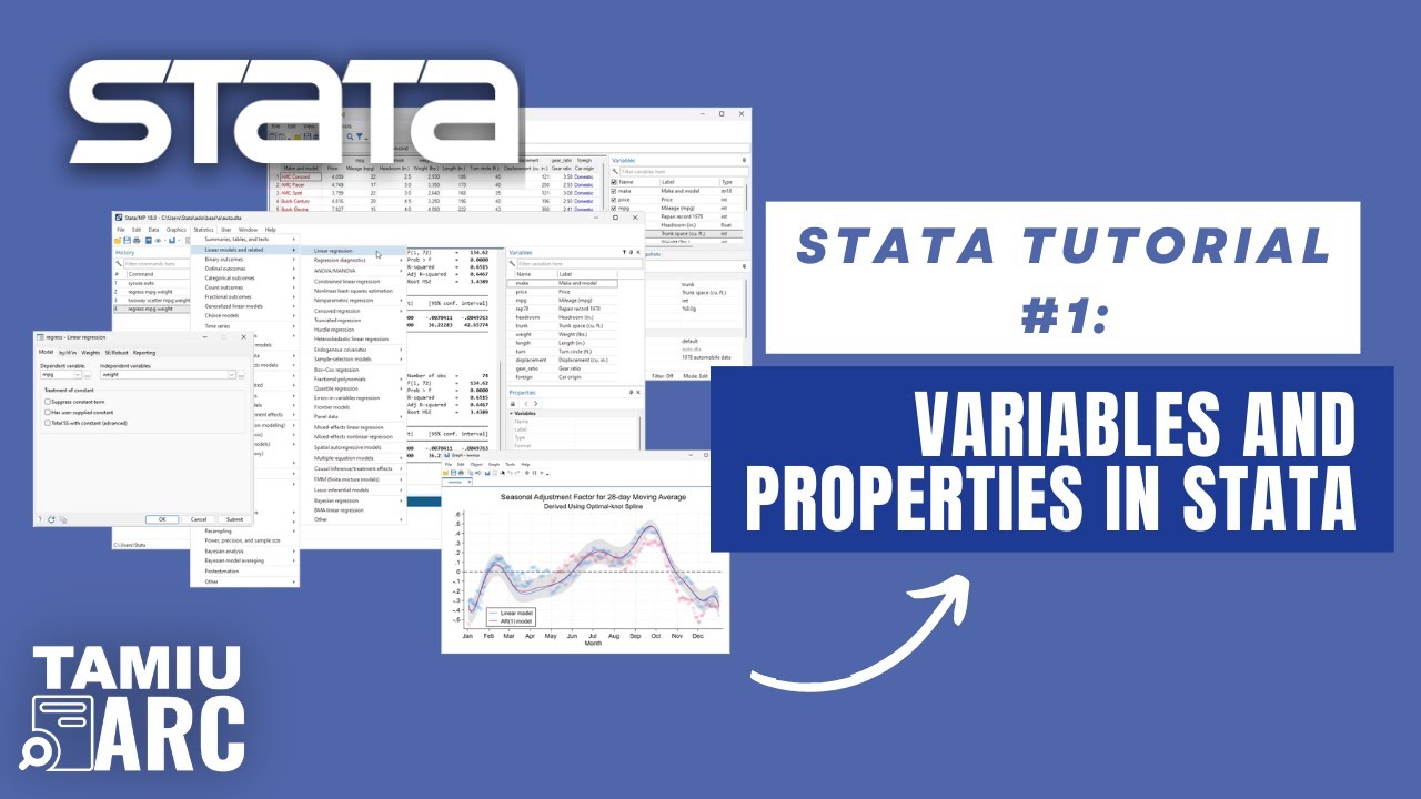 Variables and Properties in STATA - YouTube