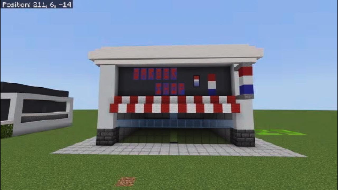 How to Make A Barber Shop In Minecraft - YouTube