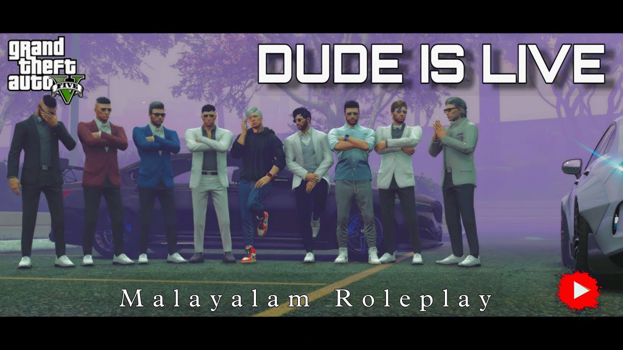 New Gang.? DUDE SIR │ GTA V RP Spadikam Roleplay Malayalam LIVE #gta # ...