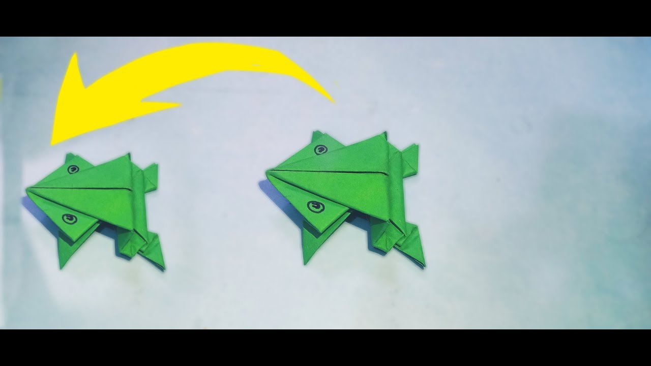 DIY | Easy Paper Jumping FROG - tutorial | Jumping Frog making process ...