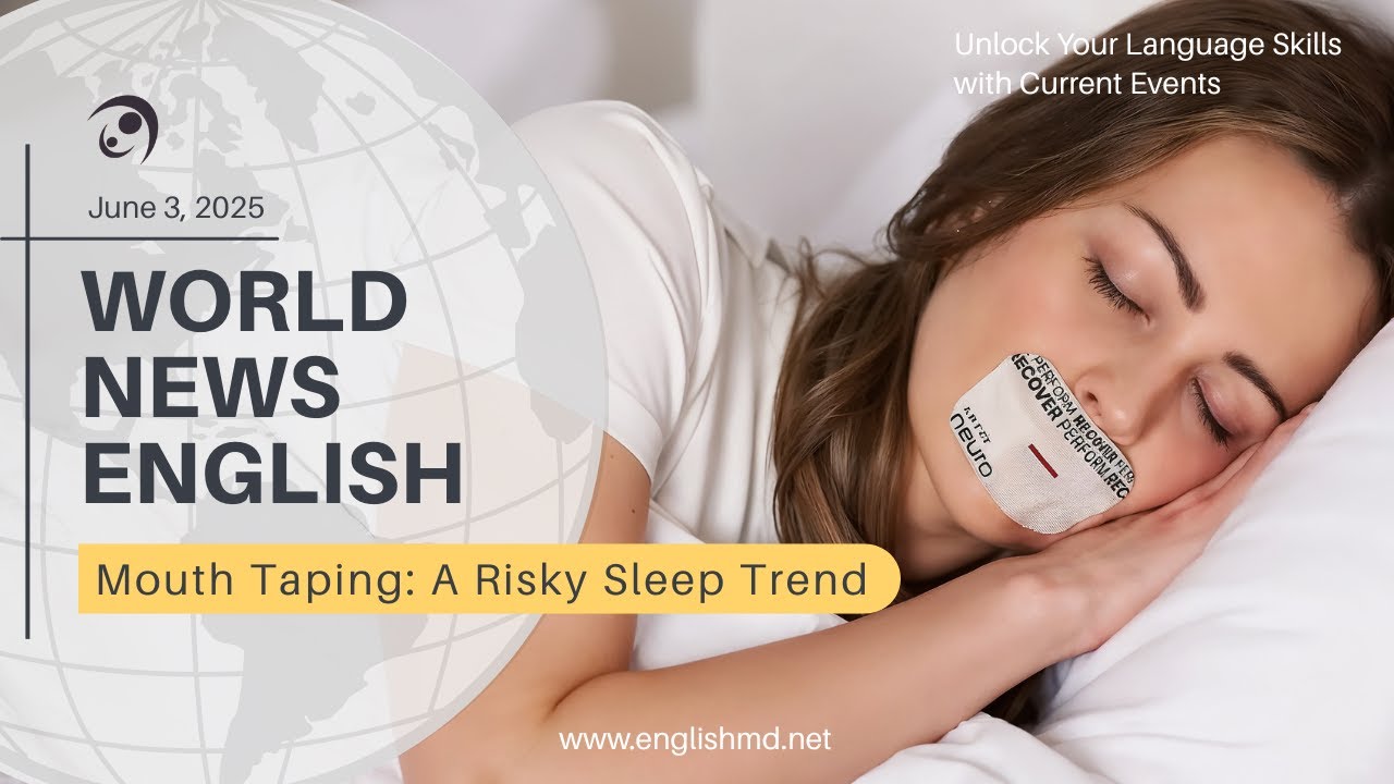 Mouth Taping: A Risky Sleep Trend | World News English | Learn English ...