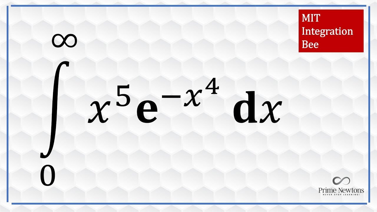 Integral ( x^5 e^x^4 dx from 0 to infinity - YouTube
