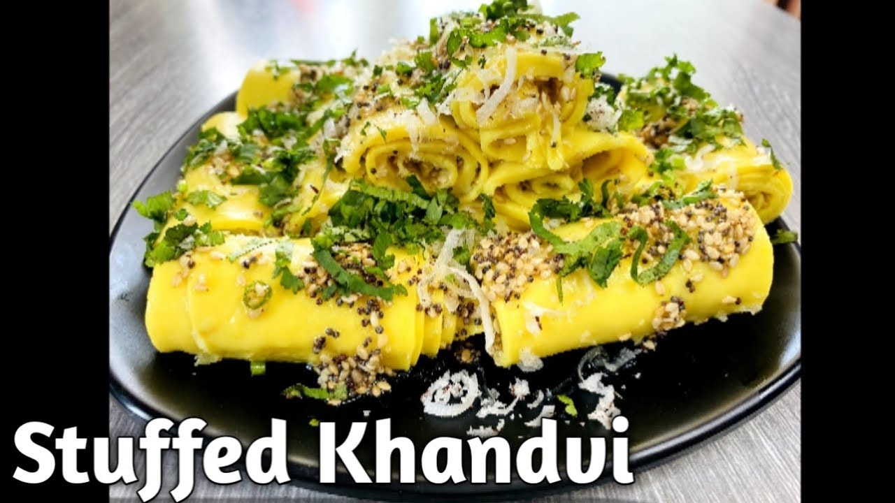 Stuffed Khandvi recipe in microwave | खांडवी बनाने का सबसे आसान तरीका ...