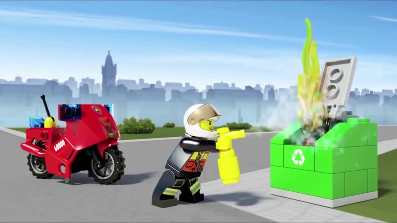LEGO 60000 Fire Motorcycle - LEGO City - YouTube