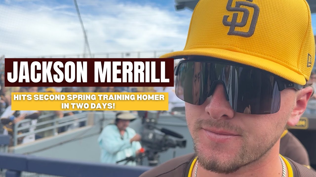 Jackson Merrill's reaction after hitting home run against Zac Gallen ...