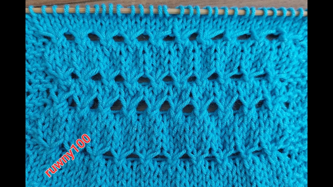 1045** Einfaches Ajourmuster aus 3 Maschen* Stricken*Tutorial ...