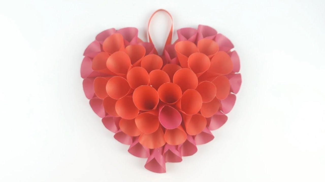 Paper heart wall hanging | Beautiful paper wall hanging | DIY ...