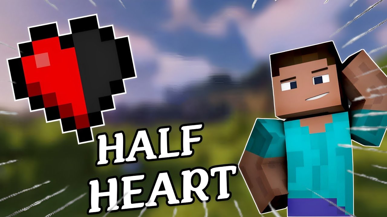 Half heart challenge (Minecraft) - YouTube