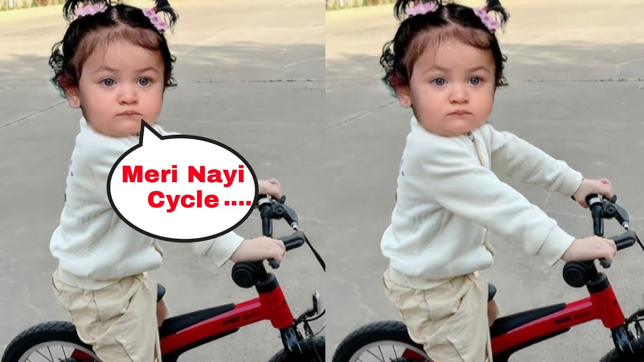 Raha Kapoor Viral Buy New Bycycle Gifted By Dadi Maa - YouTube