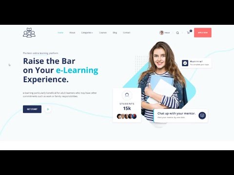 قالب موقع منصة تعليم الكتروني Education Template Platform | ماضي تك Mady Tech - YouTube