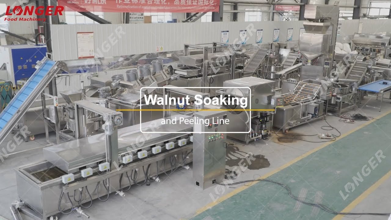 Walnut Kernel Blanching Peeling Machine / Walnut Processing Line - YouTube