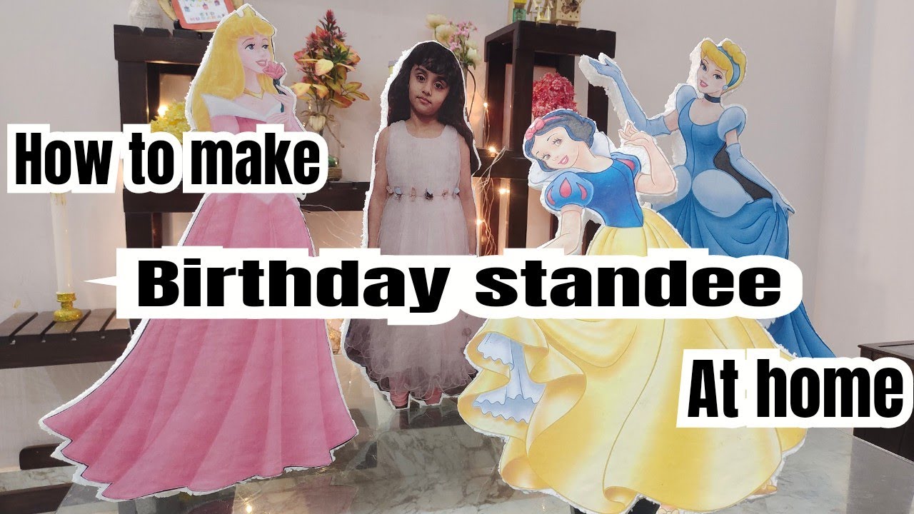 DIY Birthday standee||How to make standee at home||#diycrafts||Standee ...