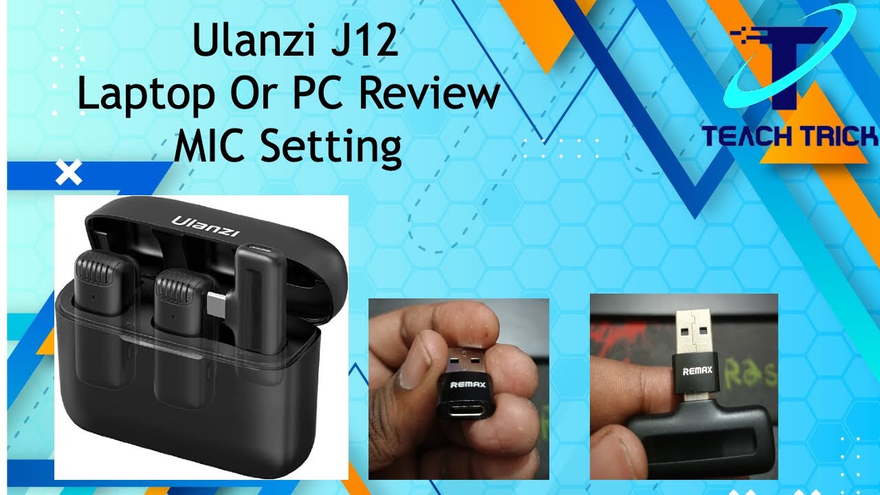 Ulanzi J12 wireless microphone for Laptop or PC mic setting with mic ...