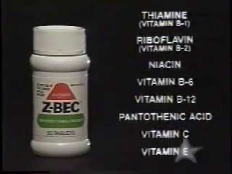 Z-BEC vitamins - 1983 - YouTube
