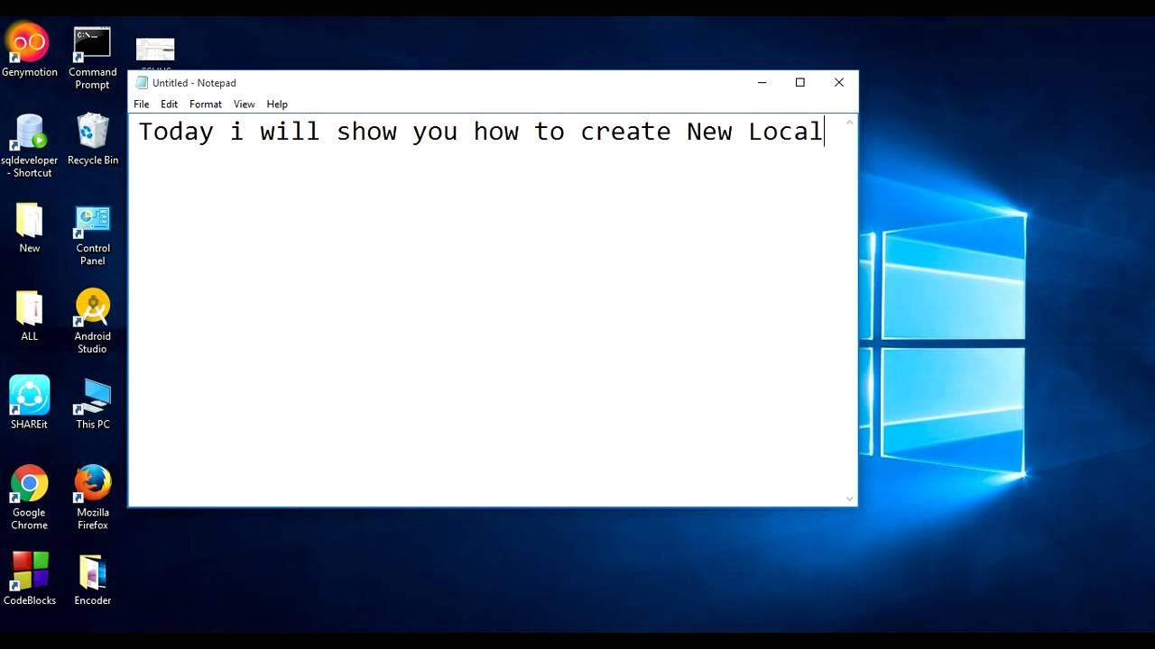 How to create a new Local Drive on Windows 10 ? - YouTube