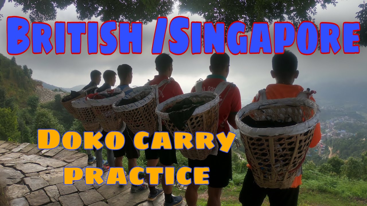 British Army & Singapore police #Doko Carry Race at #Bhalam-Pokhara ...