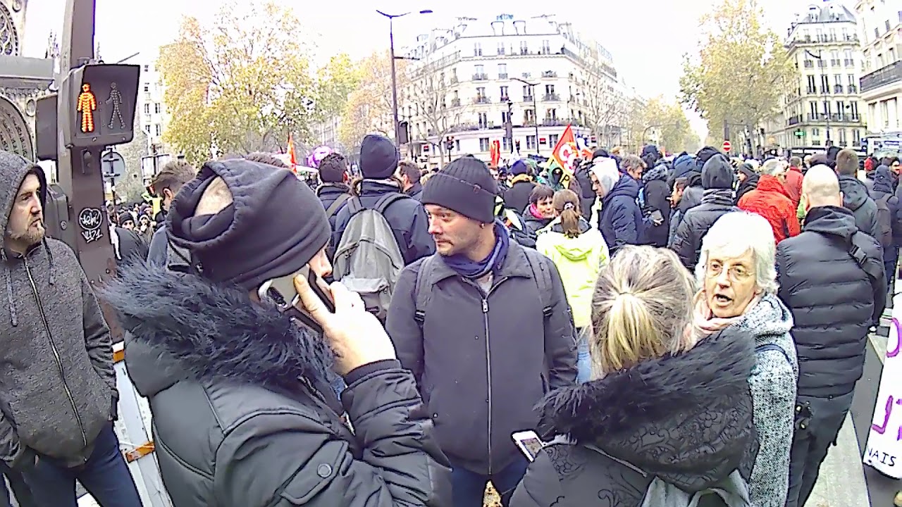 convergence greve generale paris 5 decembre 2019 - YouTube