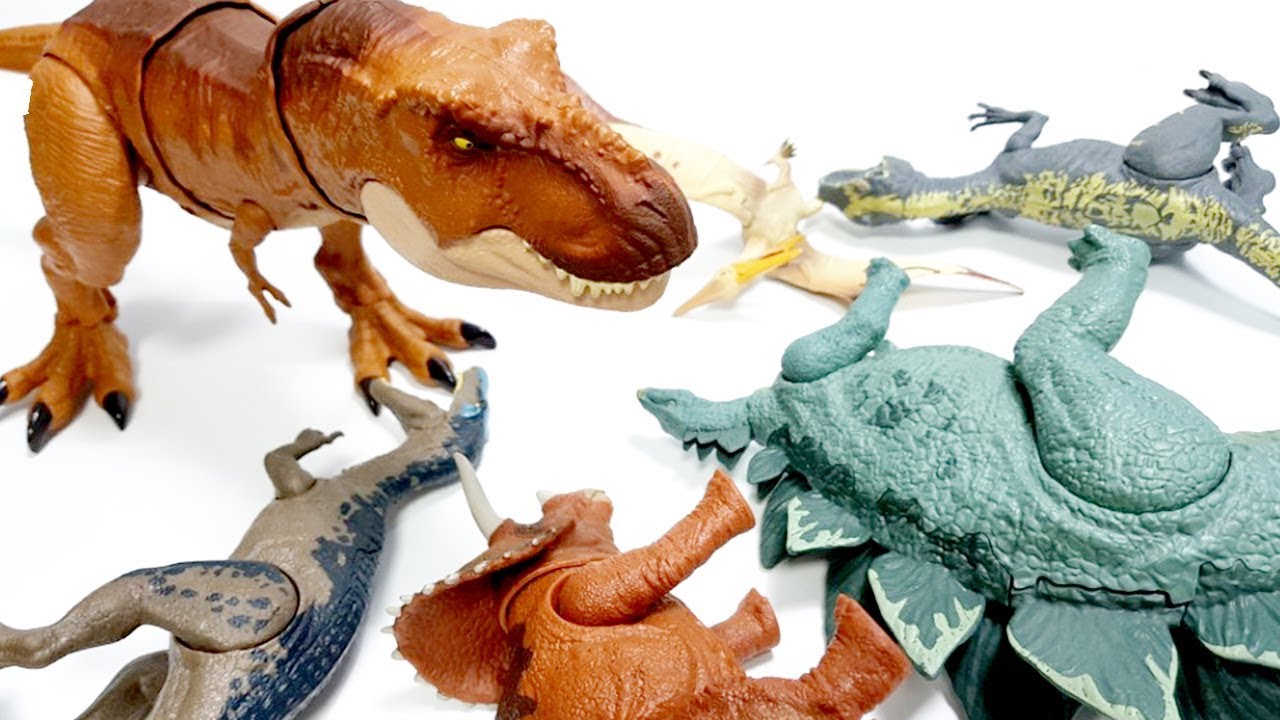 Tyrannosaurus catching food with farts│dinosaur toys video│toys│playing ...