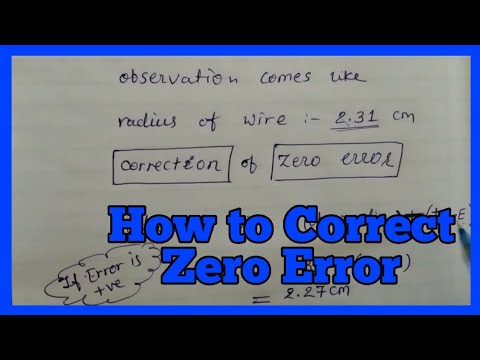 How to correct zero error||vernier caliper//screw gauge - YouTube