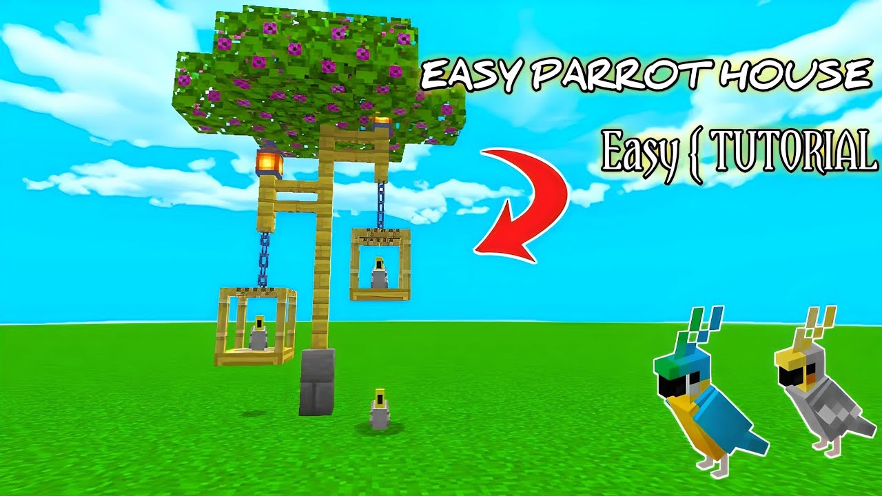 Minecraft | How to build a Parrot House - Bird House - Tutorial - YouTube