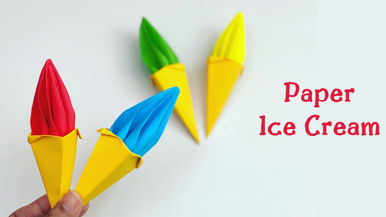 PAPER ICE CREAM / Paper Crafts For School / Paper Craft / Easy kids ...