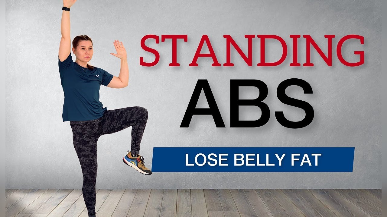 20 min Standing Abs Workout/ Non Stop/No Jumping/ No Squats - YouTube