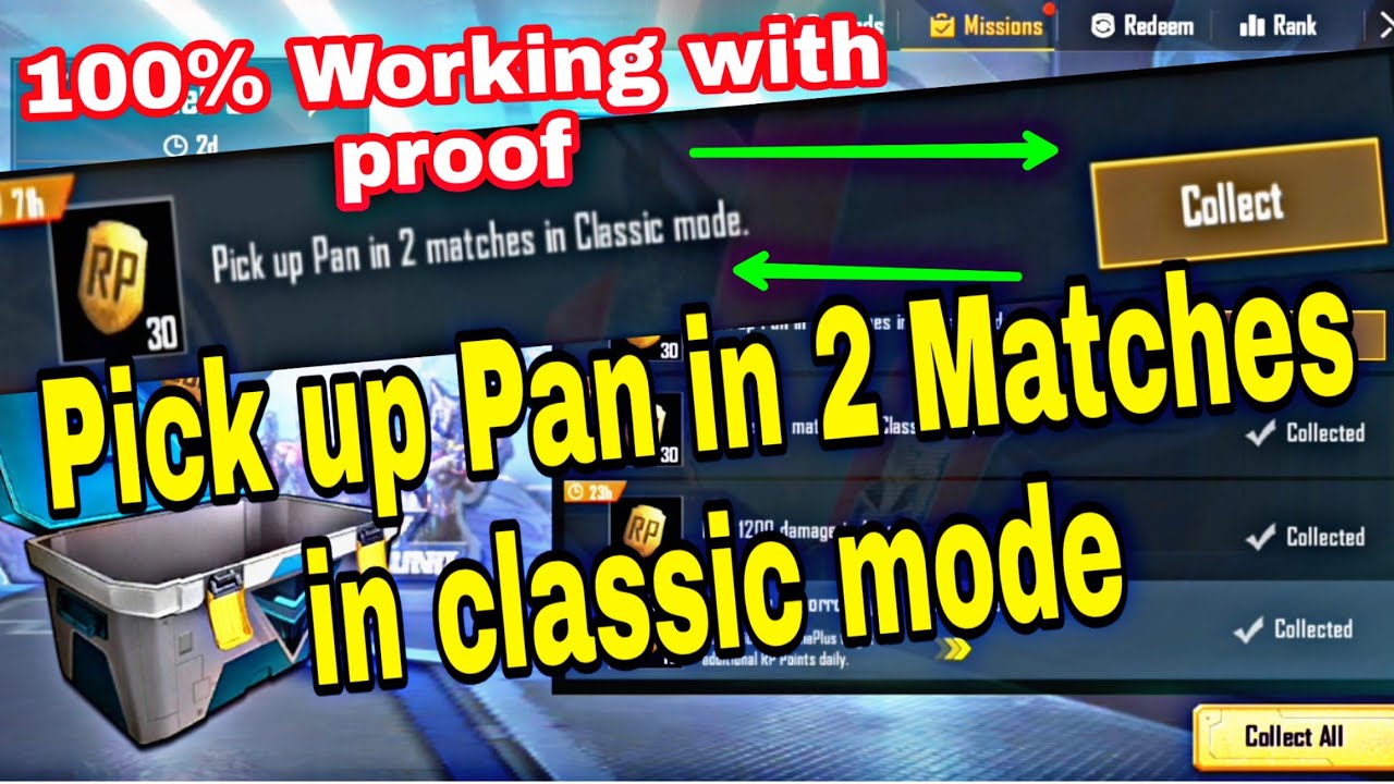 Pick up pan in 2 matches in classic mode Daliy mission - YouTube