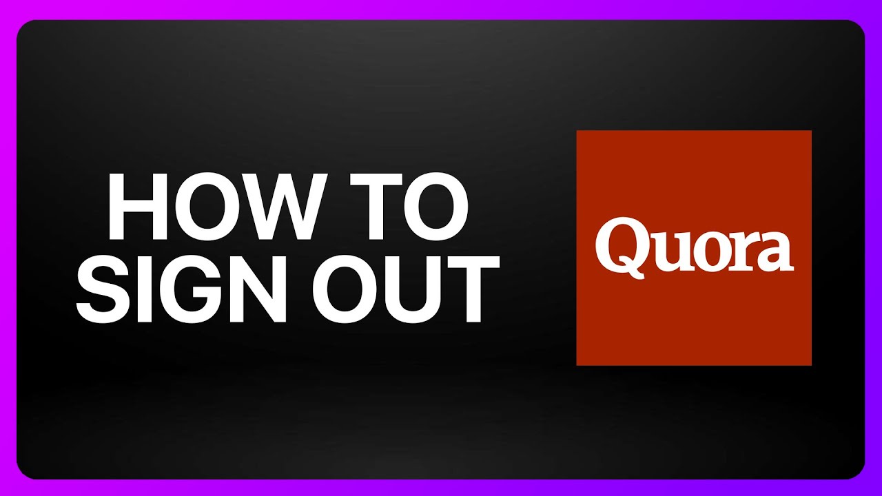 How To Sign Out From Quora Tutorial - YouTube