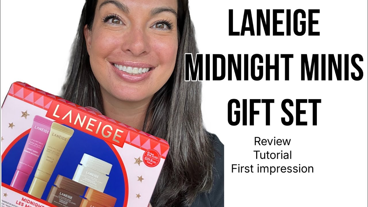 Laneige Midnight Minis Gift Set Review | Lip Sleeping Mask + Lip Glowy ...
