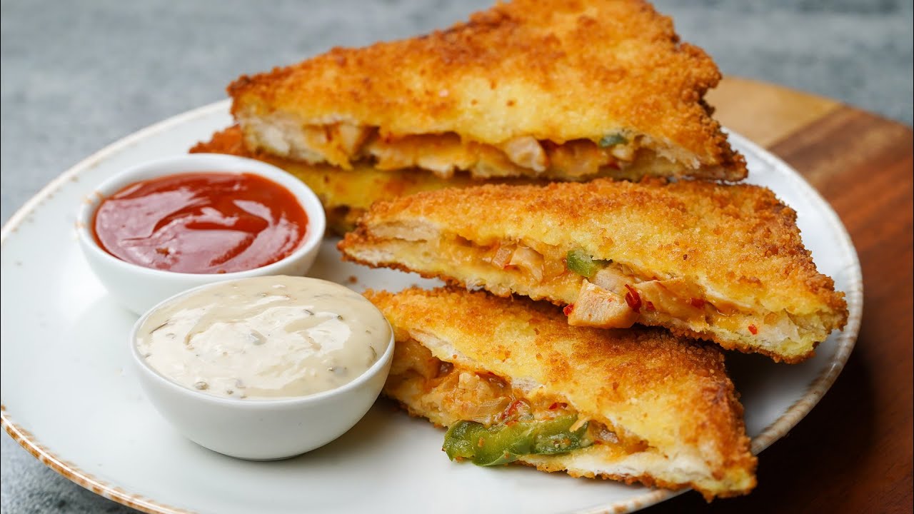 Bread Chicken Toast Patties Recipe 25 | N'Oven Foods - YouTube