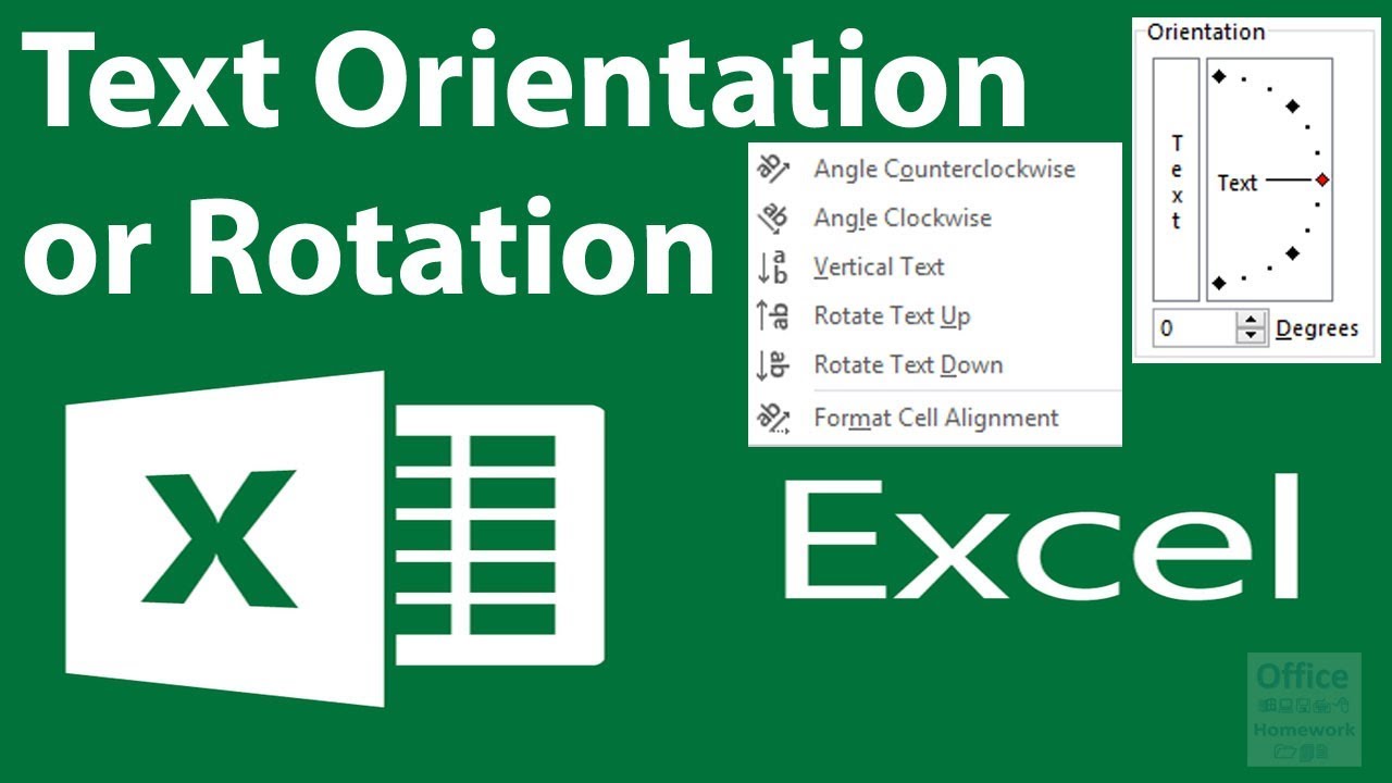 Text Orientation or Rotation - YouTube