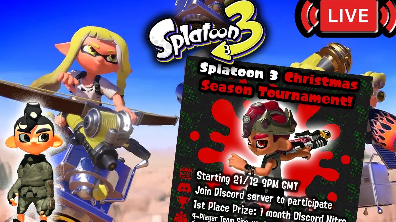 🔴 SPLATOON 3 CHRISTMAS TOURNAMENT LIVE! - YouTube