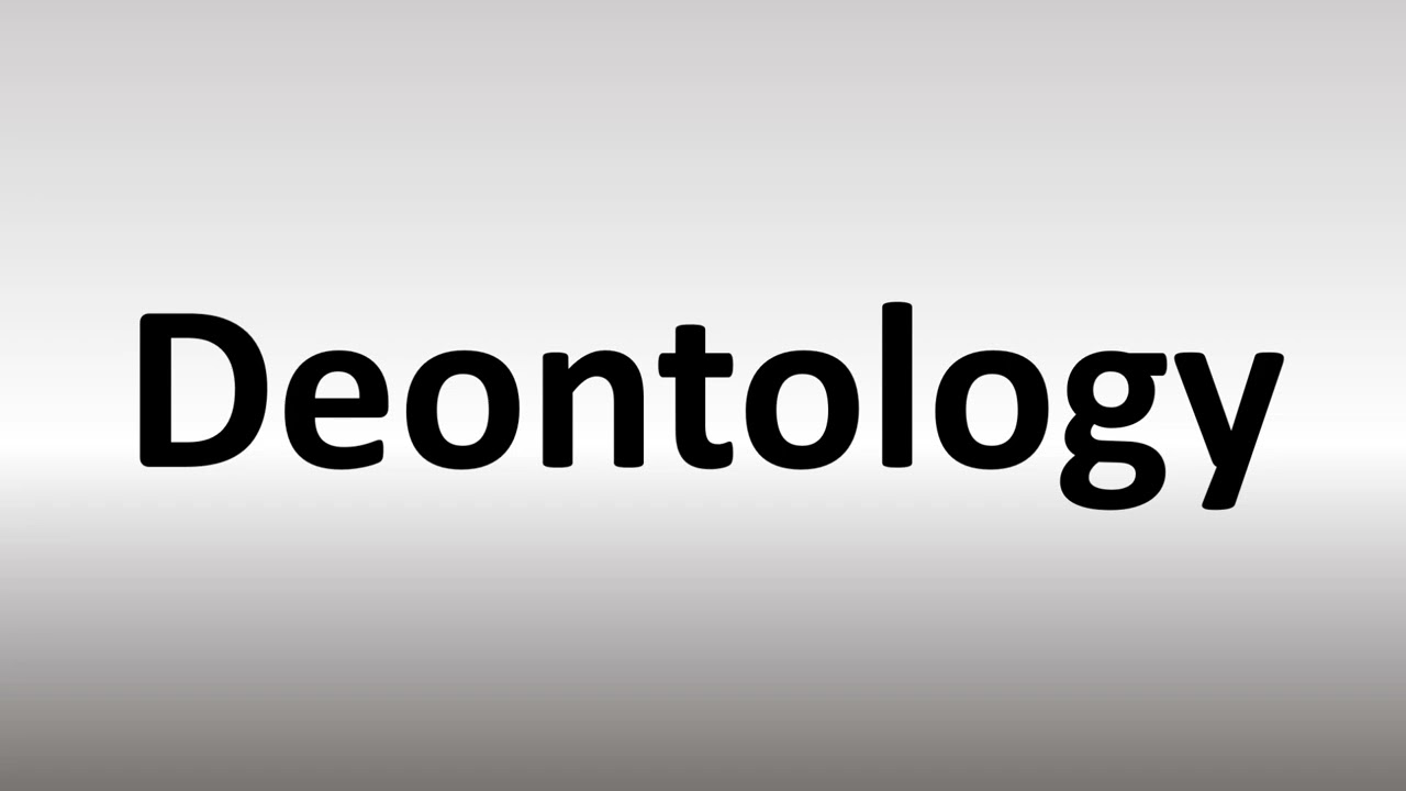 How to Pronounce Deontology - YouTube