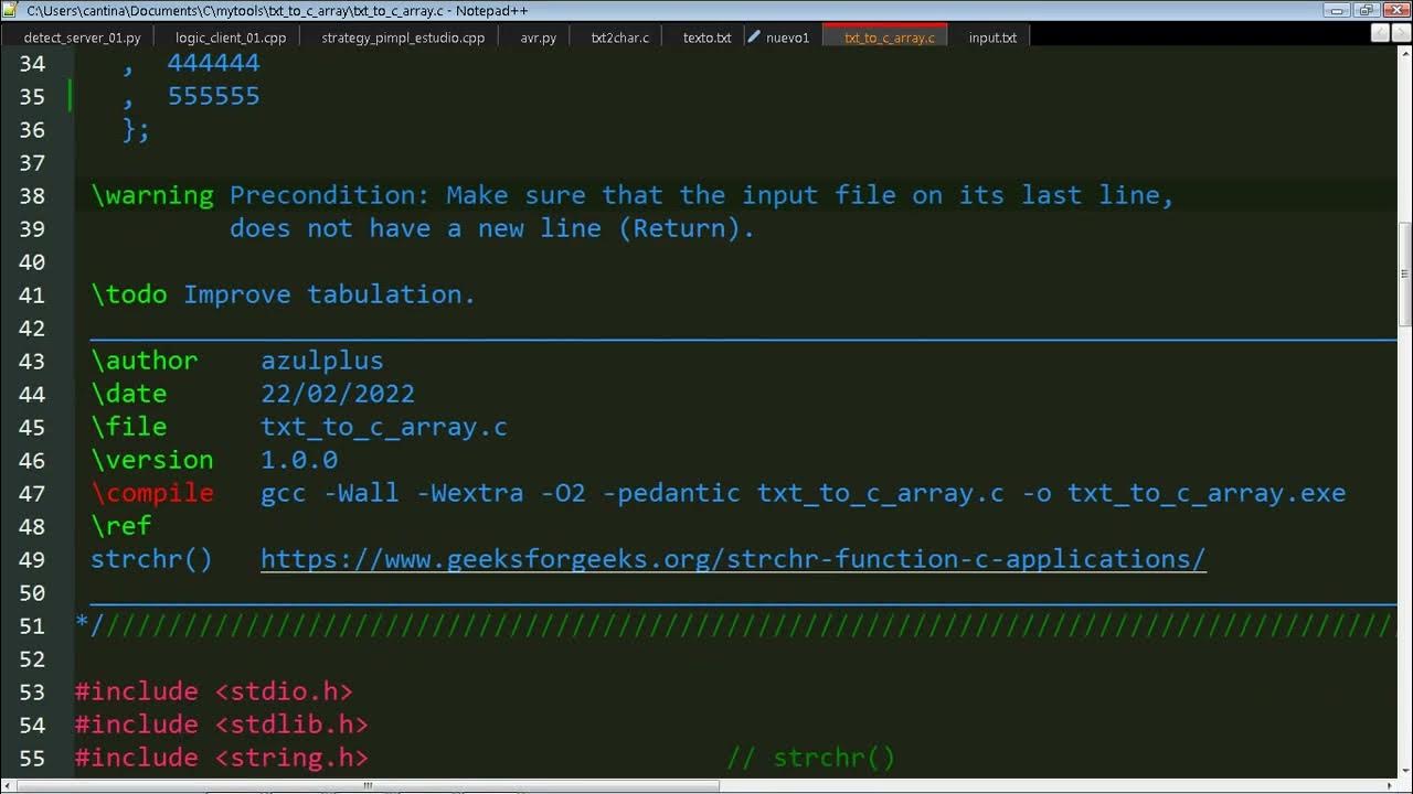 From txt to C array - YouTube